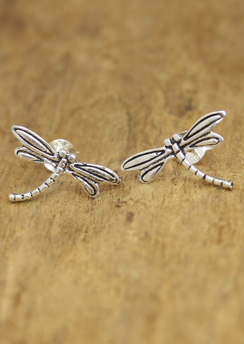 Silver Enchanted Dragonfly Studs | Karma East Australia