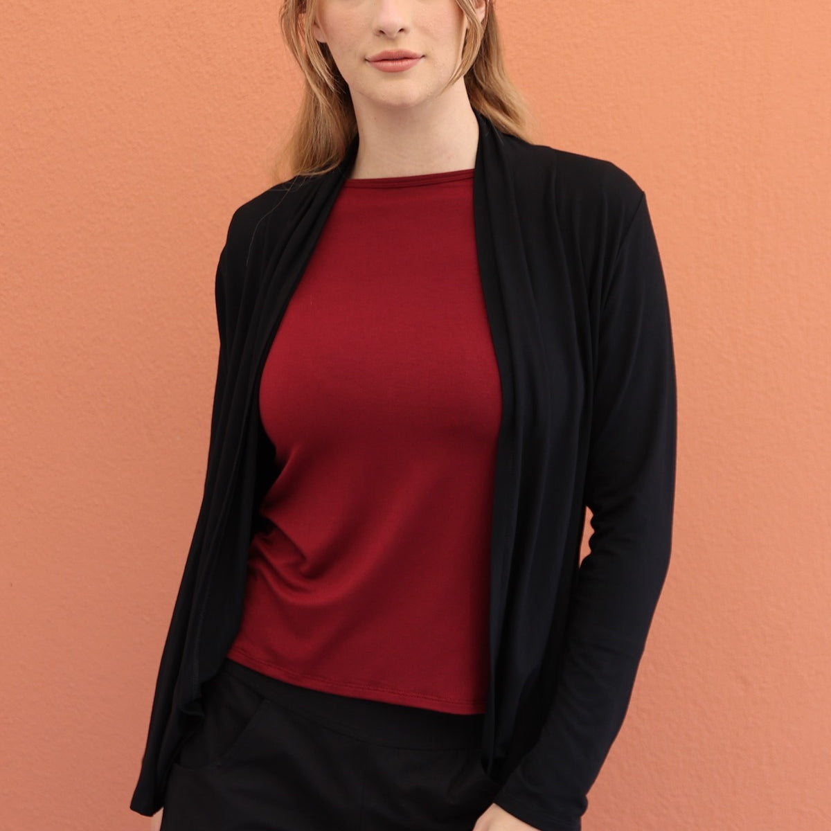 Rayon Timeless Cardi Black | Karma East Australia