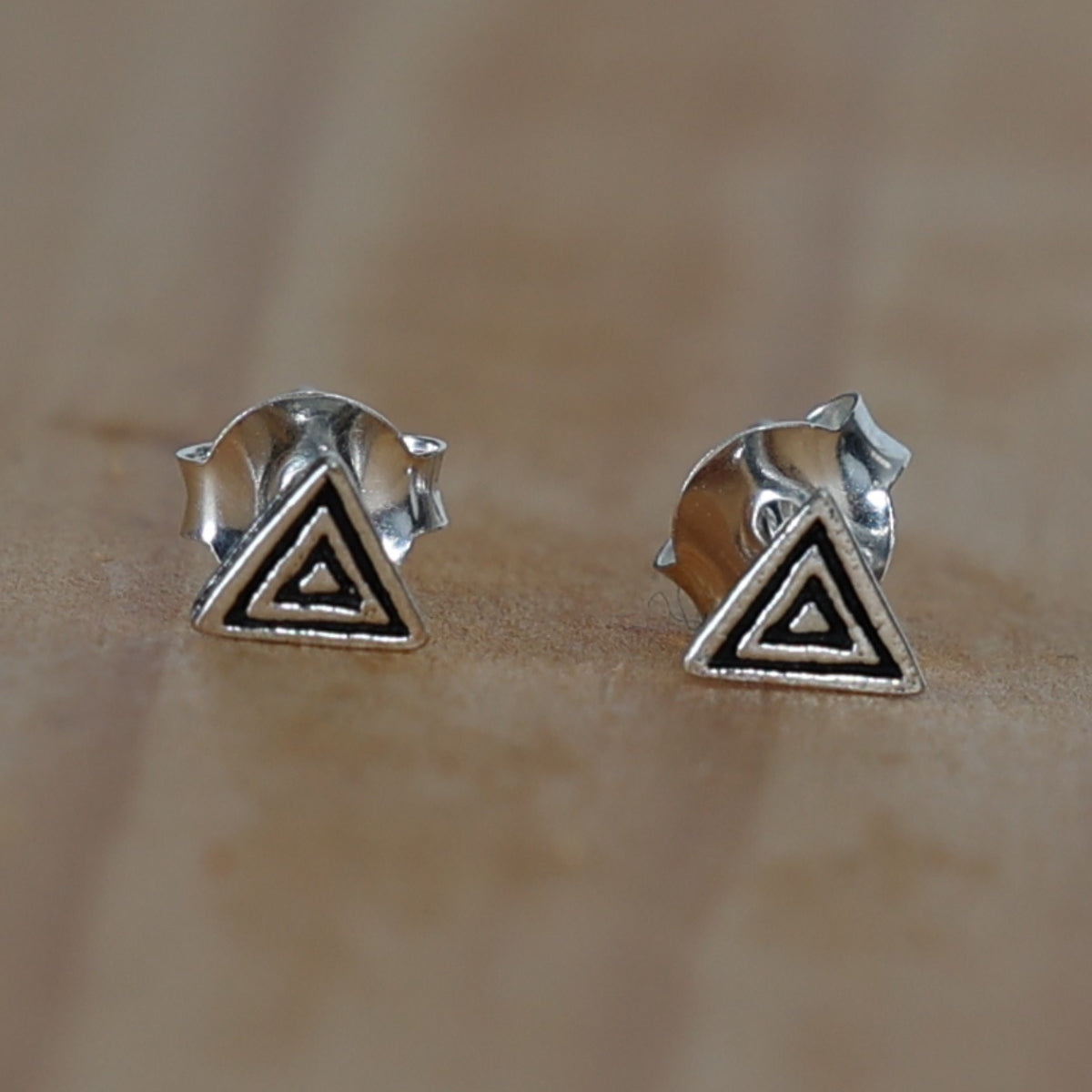 Triple Ripple Silver Studs | Karma East Australia