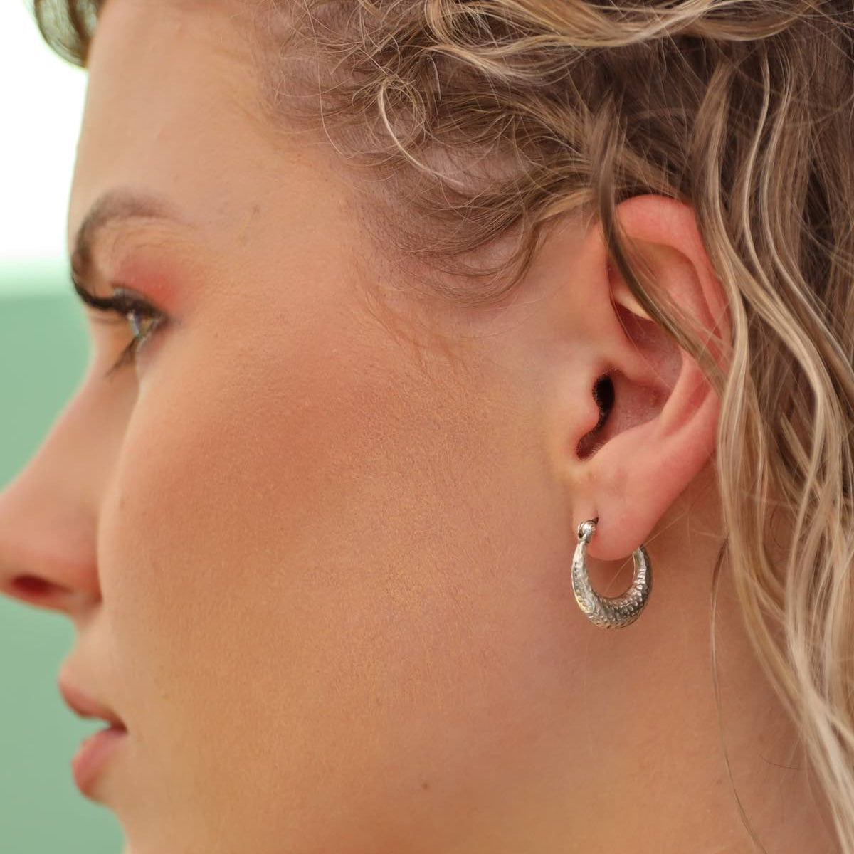 Earthy Silver Hoops – Karma East