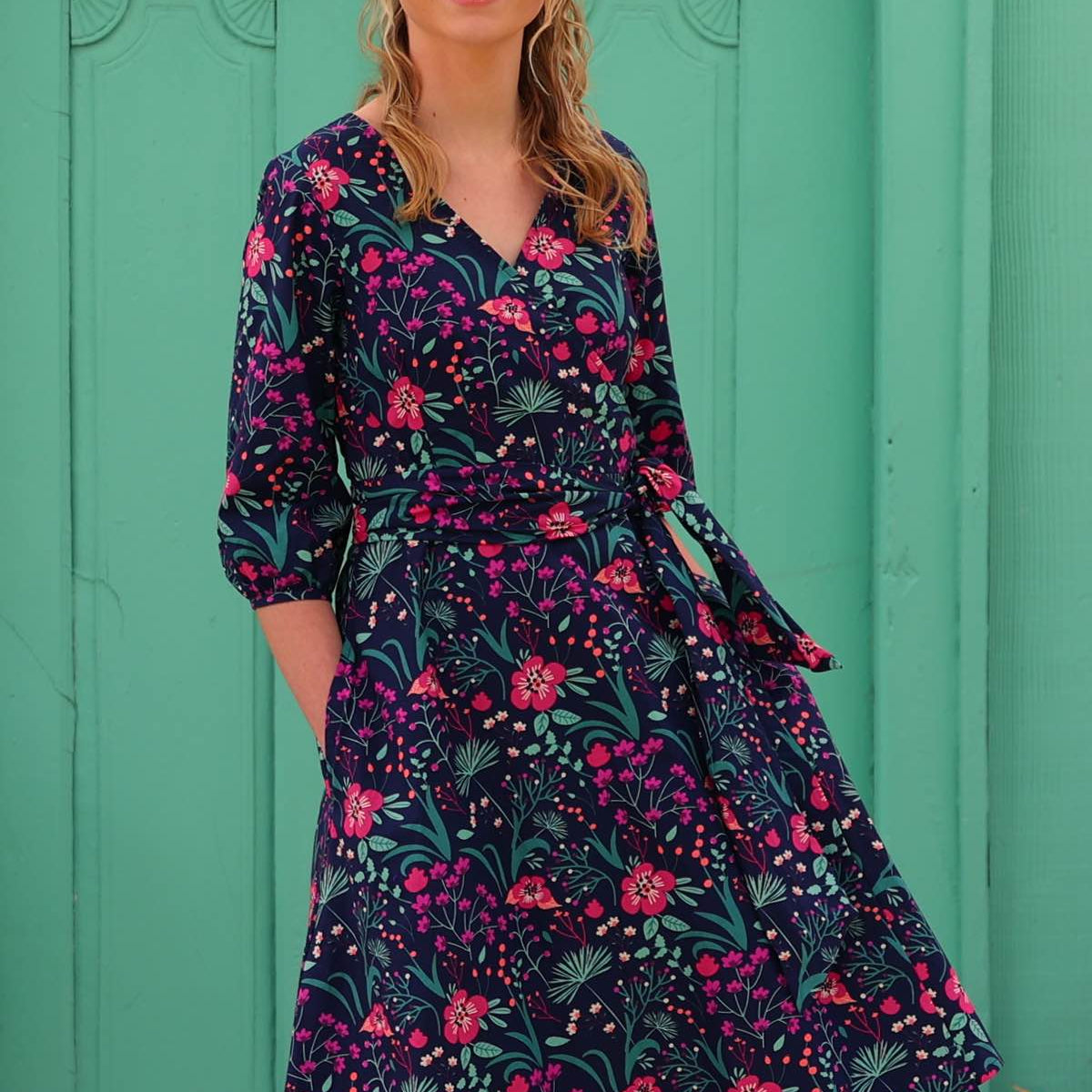 Ella Wrap Dress Dianthus | Karma East Australia