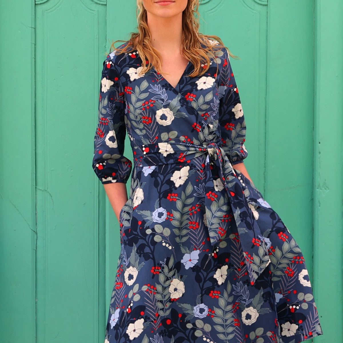 Ella Wrap Dress Gardenia | Karma East Australia