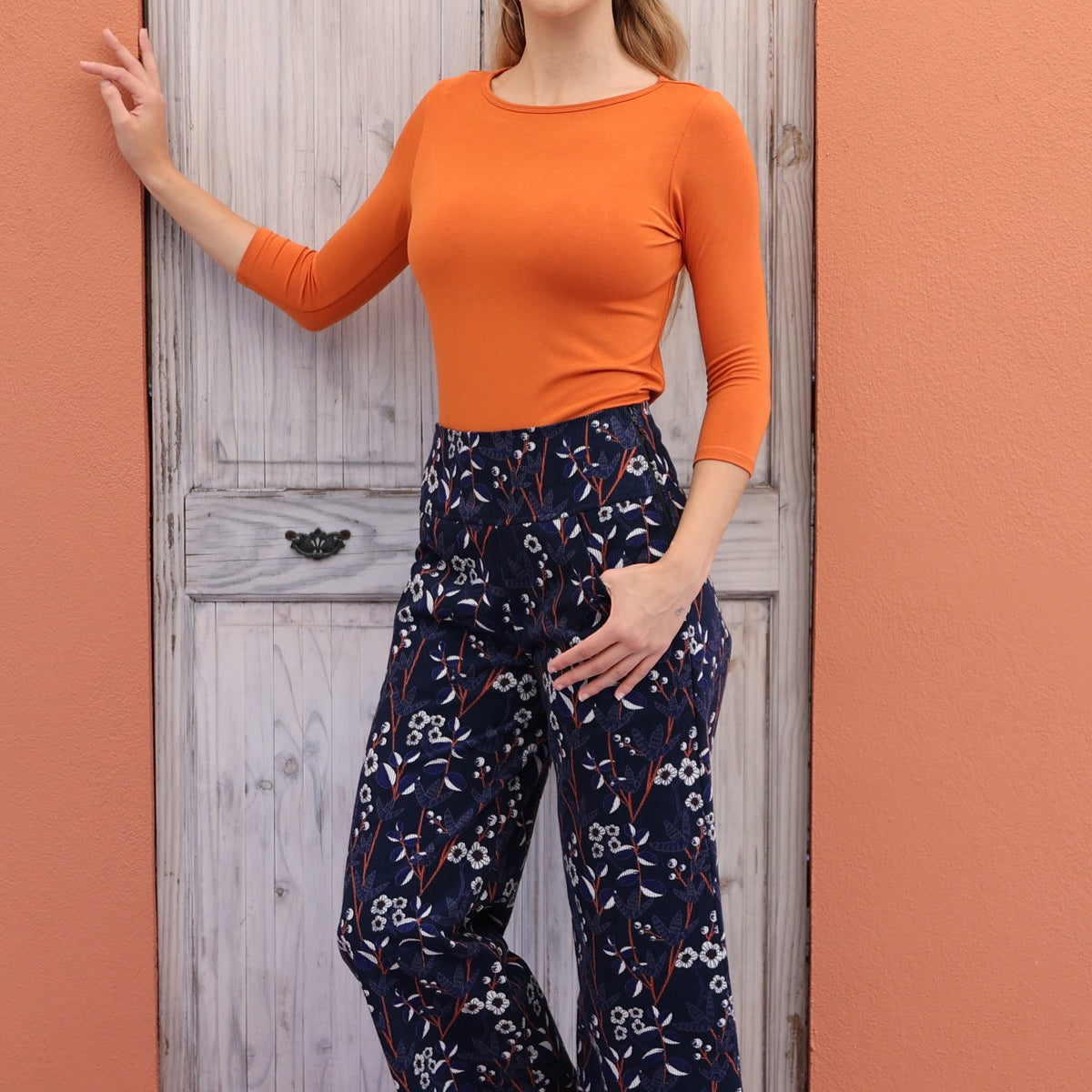 Cotton Esta Pants Corduroy Meadow | Karma East Australia