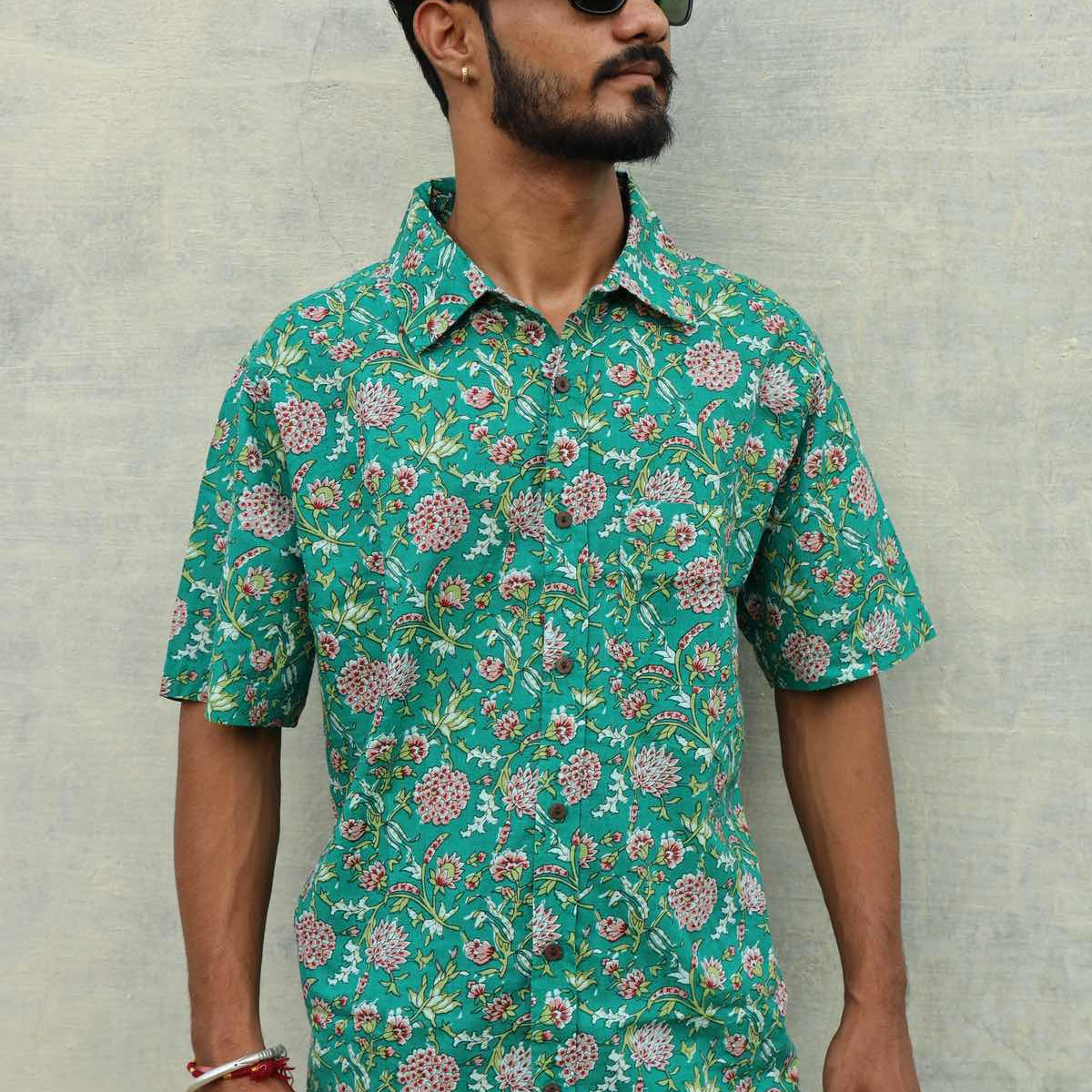 Men's Cotton Shirt Juniper | Karma East Australia