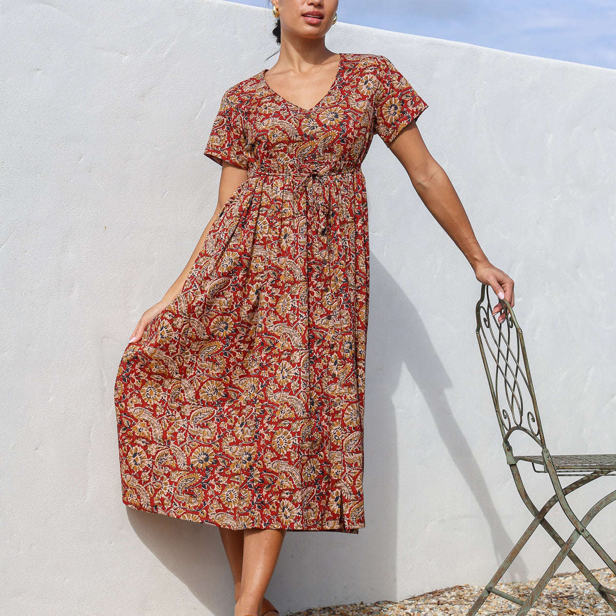 100% Natural Cotton Maxi Dress - Women's Dress | Karma East - Promenade ...