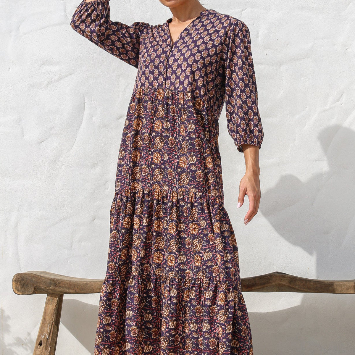 Raani Tiered Maxi Dress| Karma East Australia