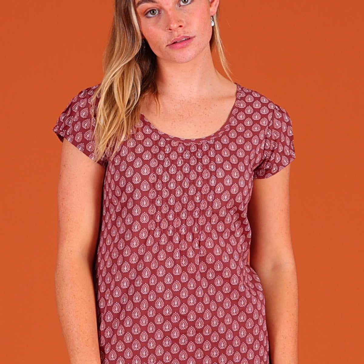 Cotton Tulsi Top Henna | Karma East Australia