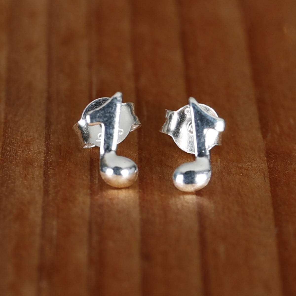 Eighth Note Quaver Silver Studs | Karma East Australia