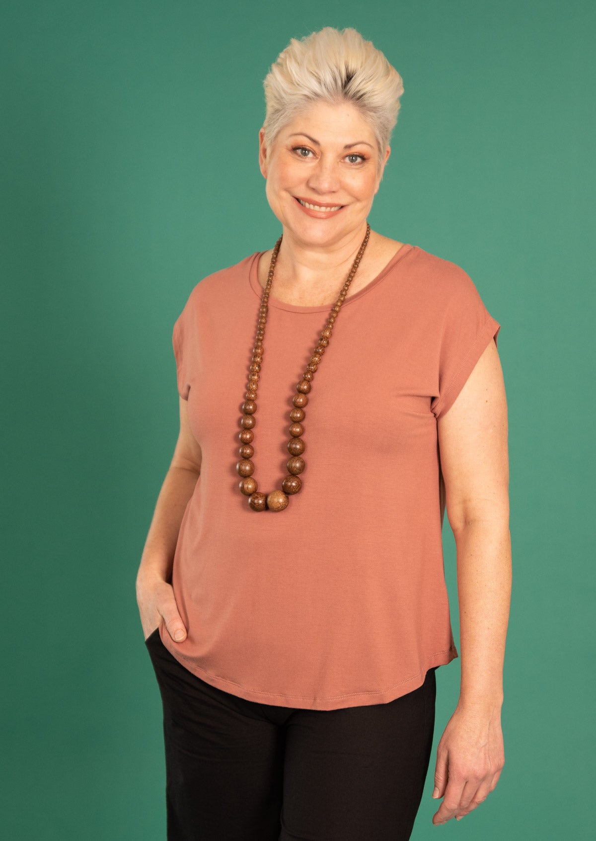 Shell T-shirt Dusty Rose | Karma East Australia